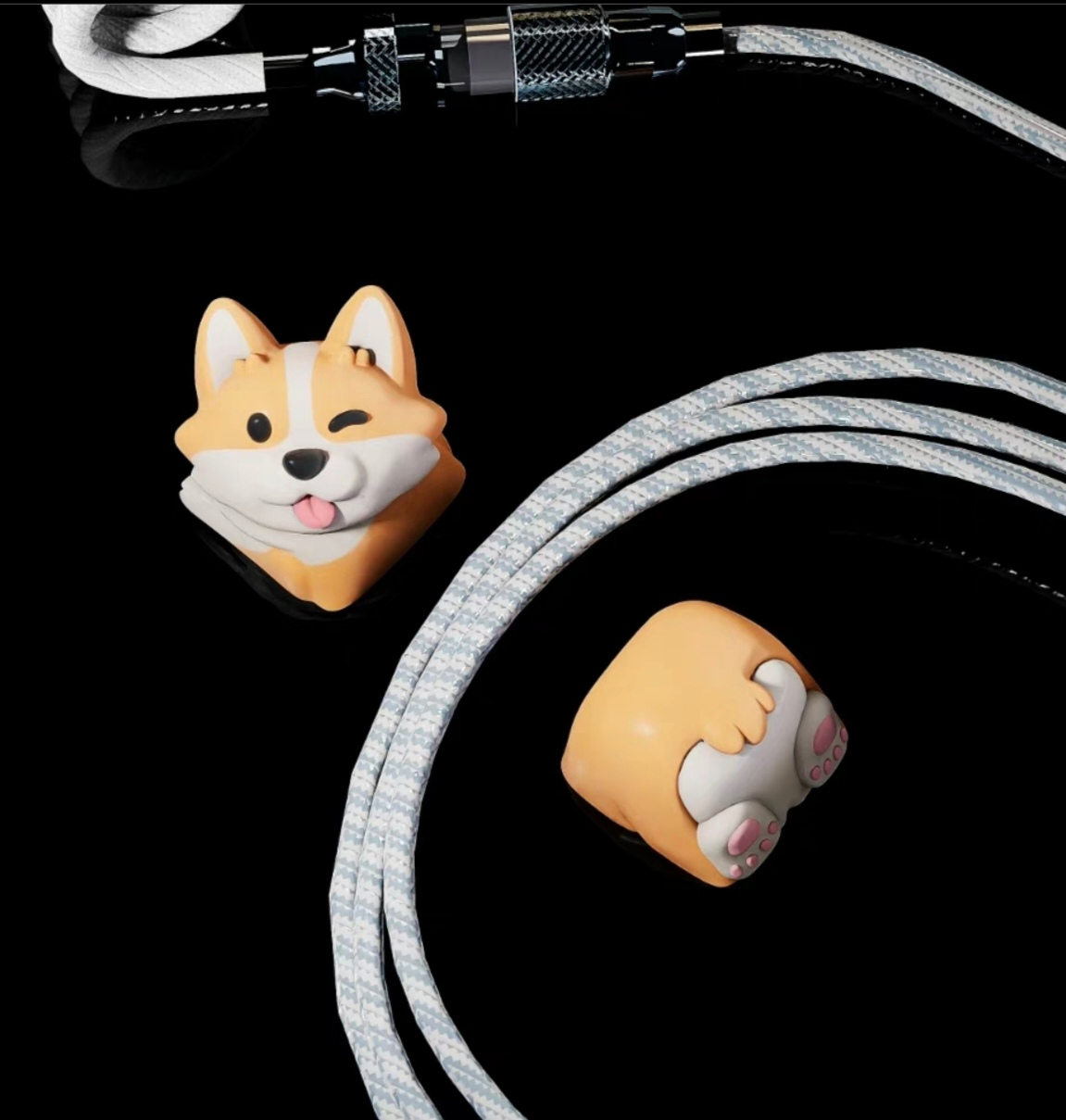 Artisan Keycaps - Custom Corgi Keycap for Mechanical Keyboard