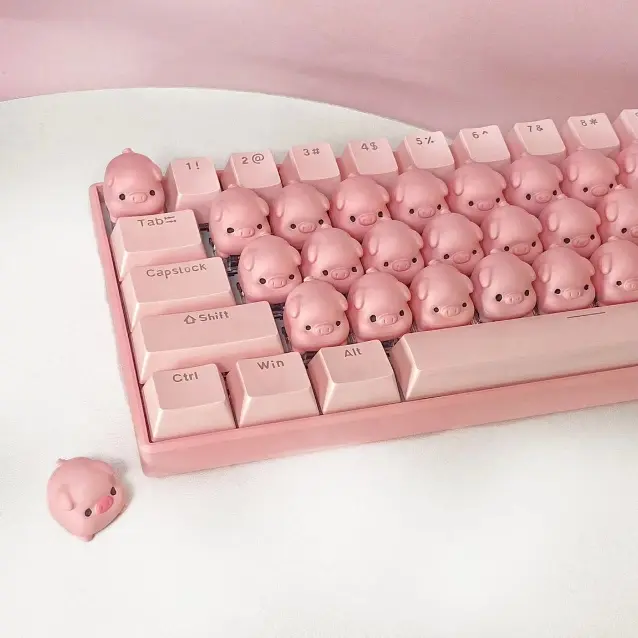 Custom Piggy Mechanical Keyboard | Handcrafted Quality by Kawaii Keycaps