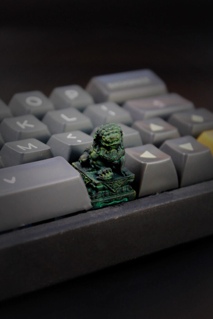 Bronze Chinese Guardian Lion: Exquisite Keycap | Kawaiikeycaps