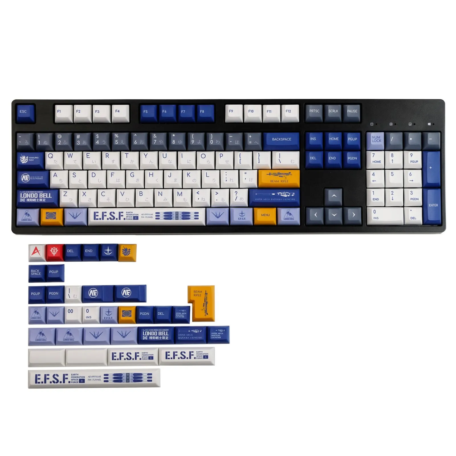RX-93-ν2 Hi-ν Gundam Keycap Set: Fan Favorite | Kawaiikeycaps