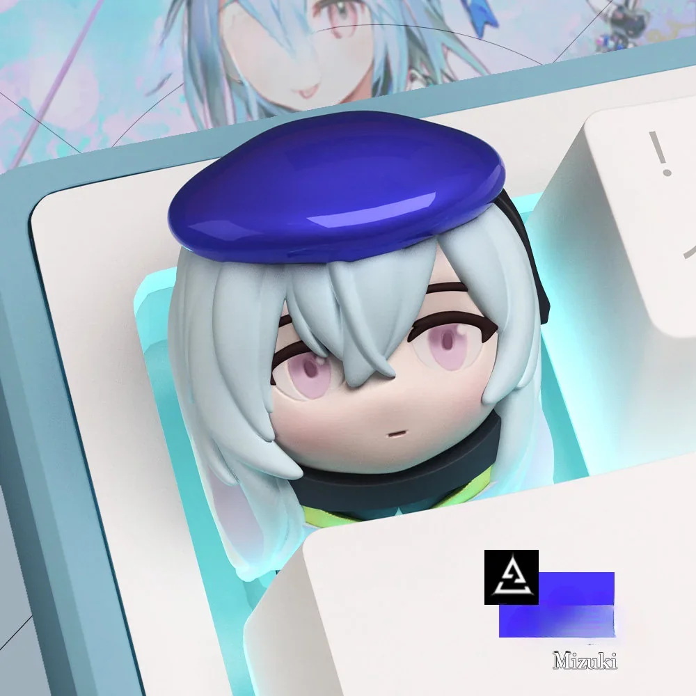 Arknights Mizuki Keycap - Custom Artisan Anime Keyboard Charm