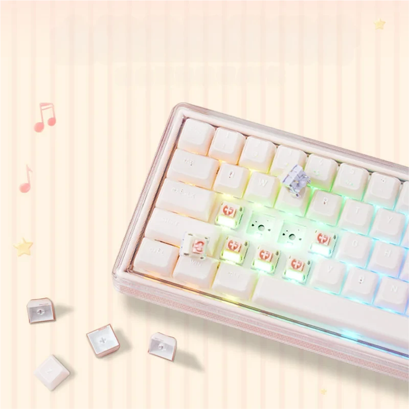 Pink Mechanical Keyboard | Elegant Custom Wireless Typing
