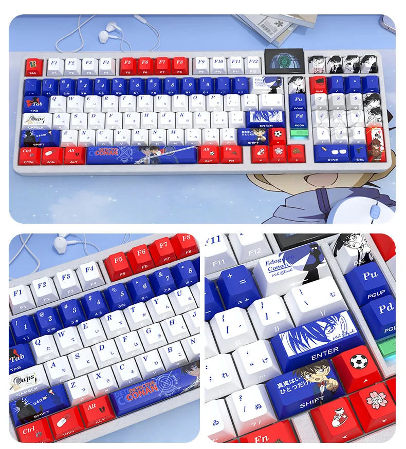 Detective Conan Keycap Set | Iconic Side-Printed