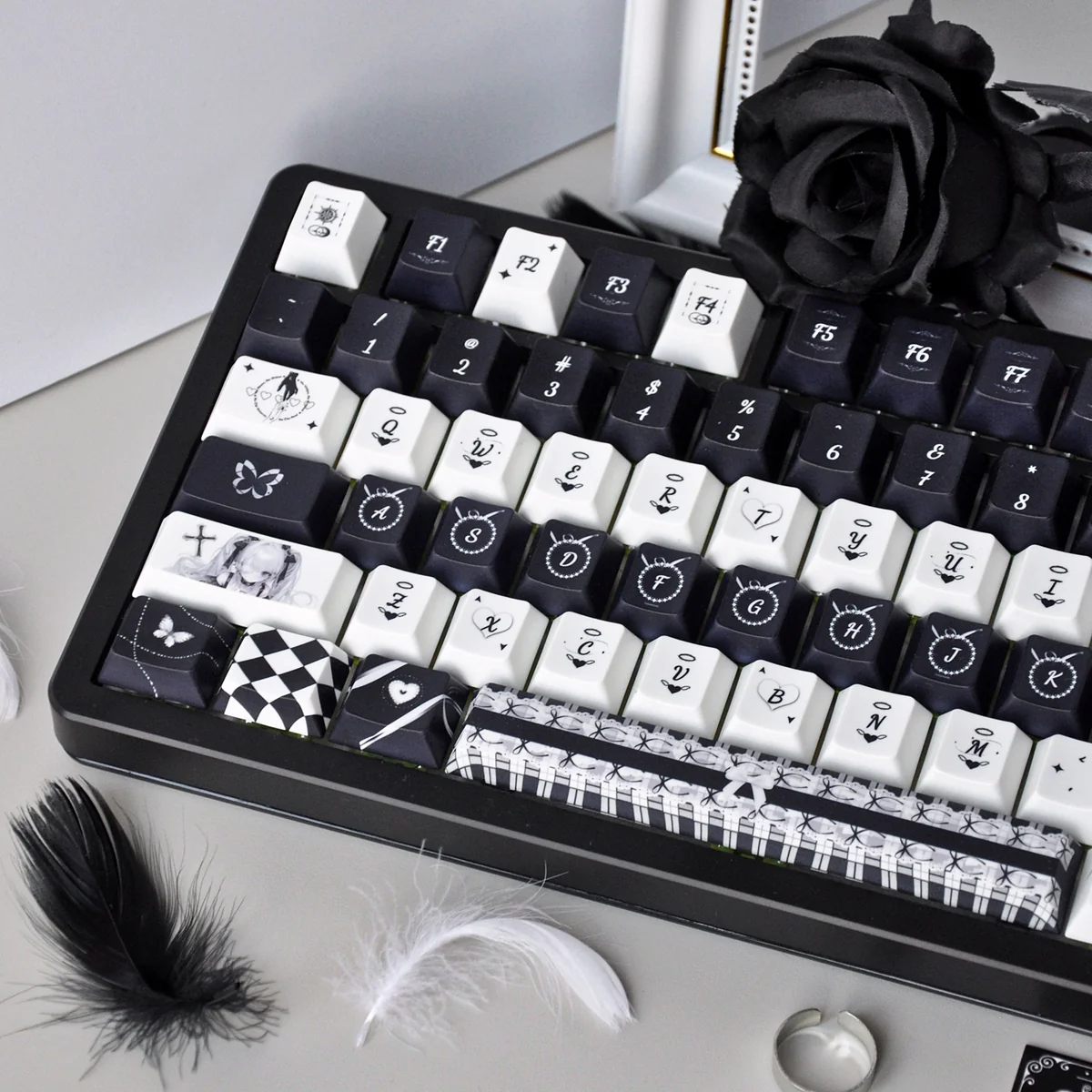 Gothic Lace Keycap Set | Enchanting Lace Design