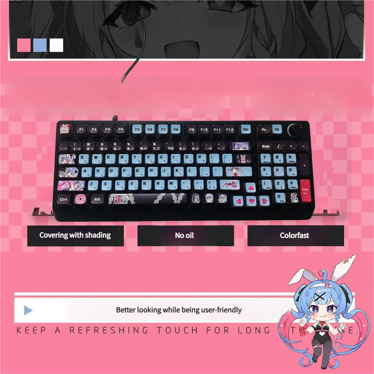 Hatsune Miku Keycap Set | Rabbit Hole Translucent Anime Set