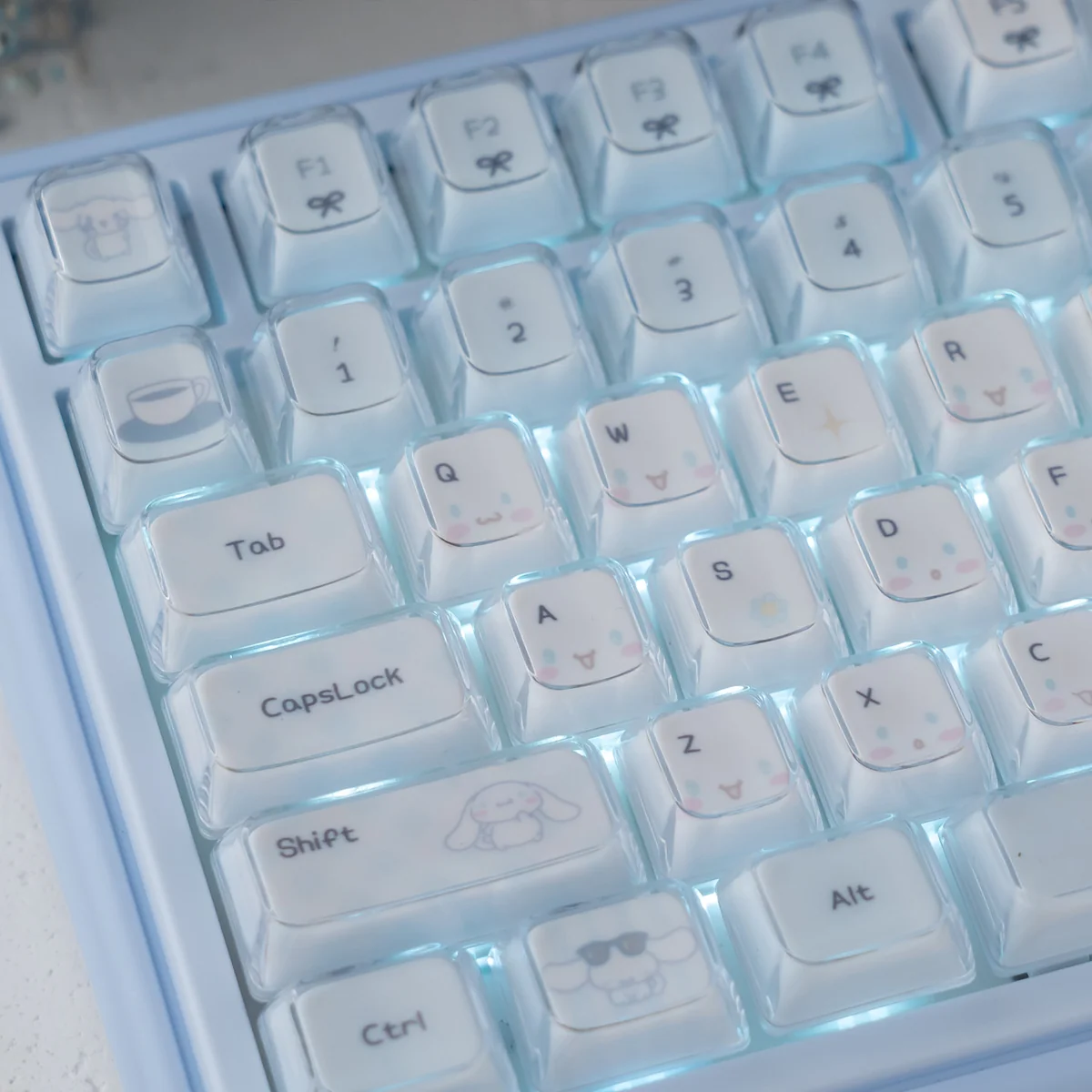 Cinnamoroll Keycaps - Adorable Crystal Jelly Sanrio Set