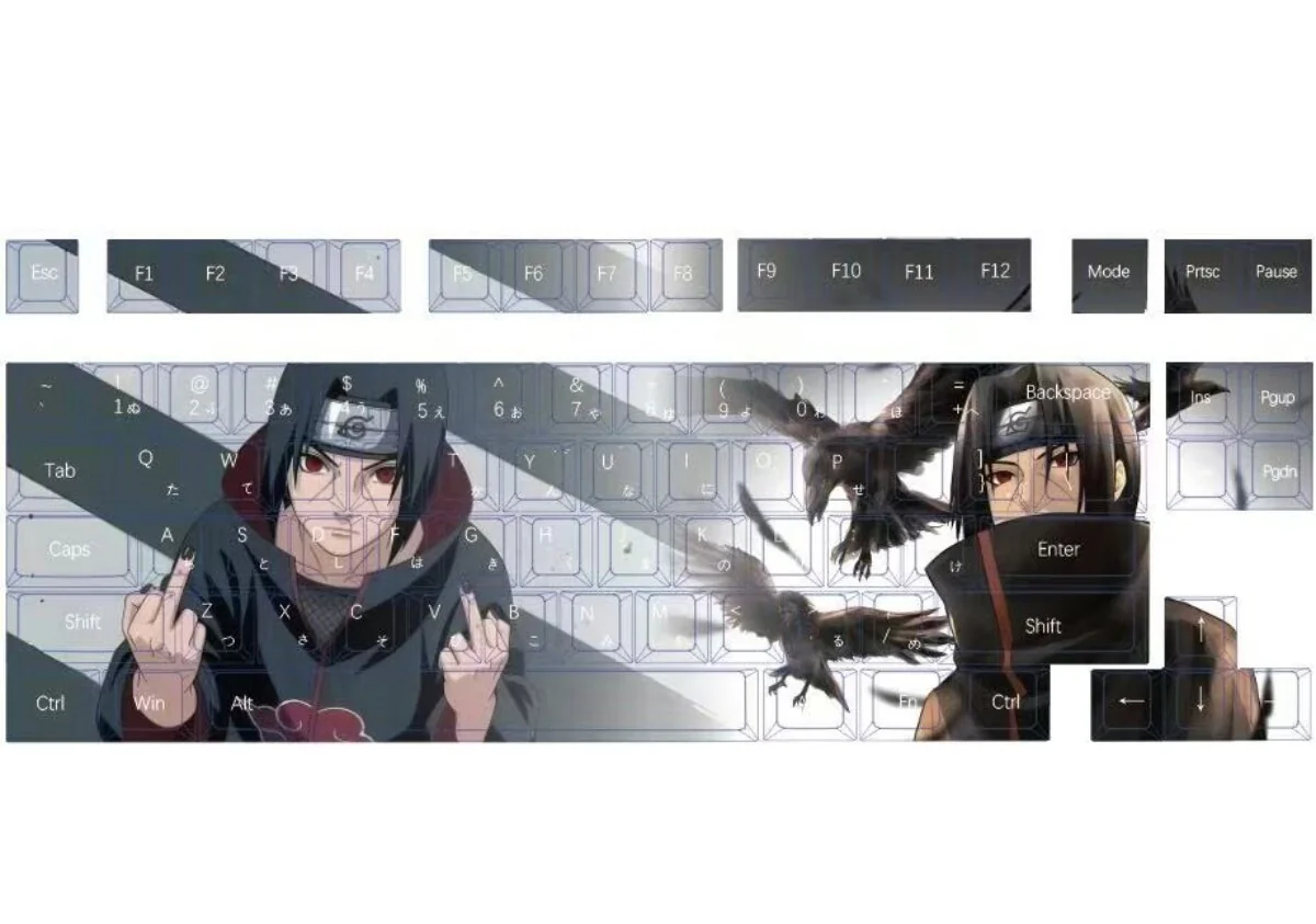 Itachi Uchiha Keycap Set: Premium PBT Naruto Anime